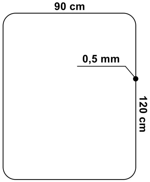 Podložka pod židli 120x90 cm průsvitná