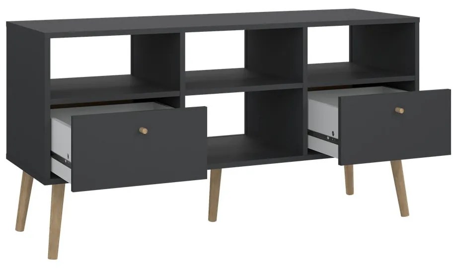 Antracitový TV stolek 117x61 cm Bodo – Tvilum