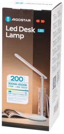 Aigostar - LED Stmívatelná nabíjecí dotyková stolní lampa LED/3W/5V