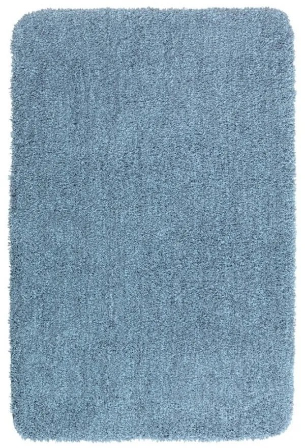 Modrá koupelnová předložka Wenko Mélange, 90 x 60 cm