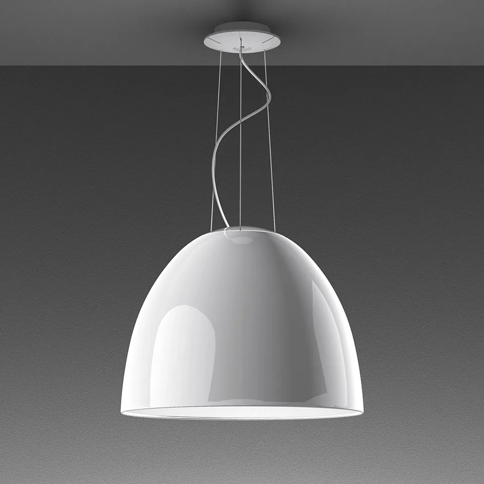 Artemide A242100 Nur Gloss Halo White , závěsné svítidlo v bílém lesku, 1x205W E27, prům. 55cm