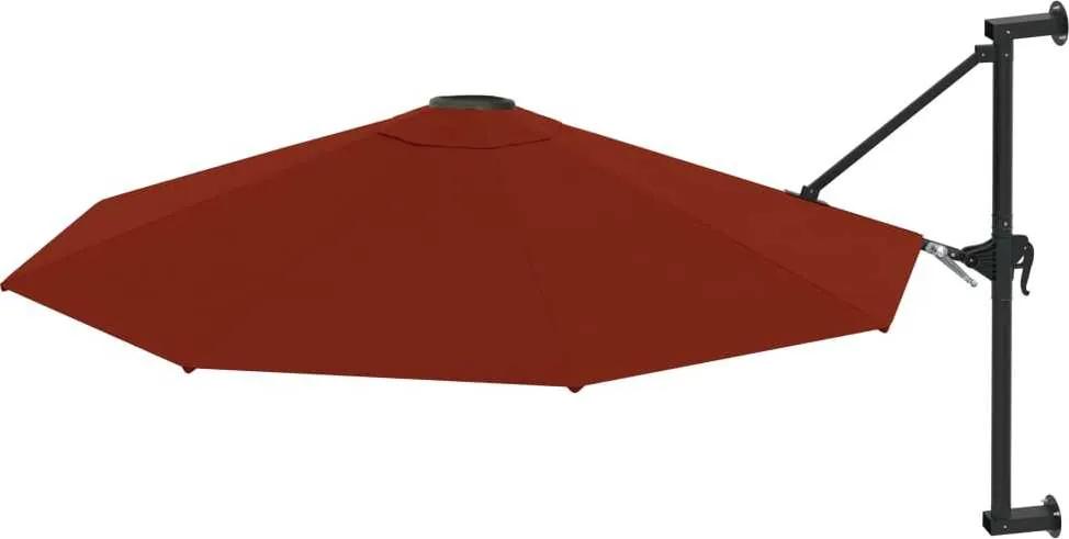 vidaXL Nástěnný slunečník s kovovou tyčí 300 cm [47299] Barva: Písková