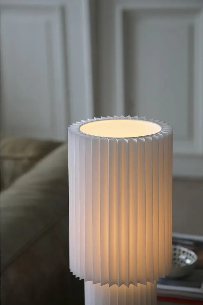 Bílá stolní lampa s textilním stínidlem (výška 45 cm) Catis – Markslöjd