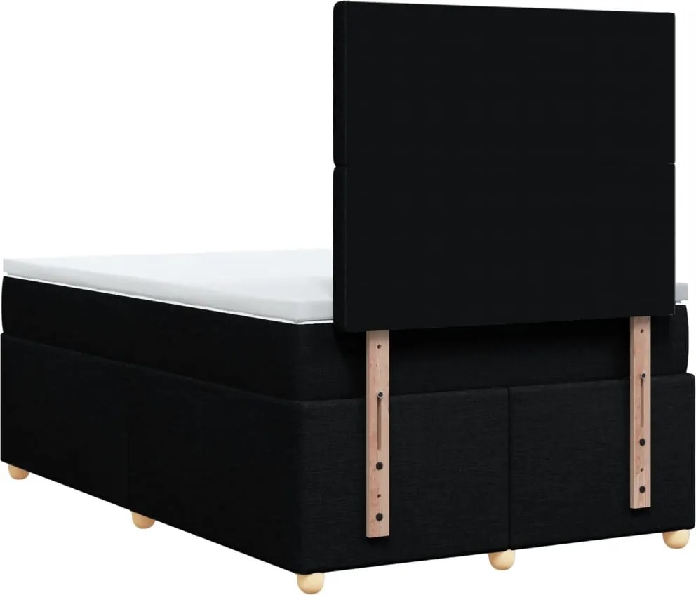 Box spring postel s matrací černá 120x190 cm textil 3291235
