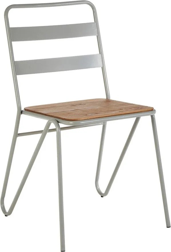 Šedá/v přírodní barvě jídelní židle z jilmového dřeva District – Premier Housewares