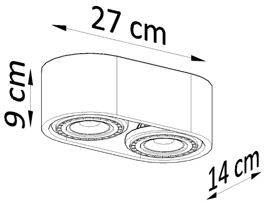 Stropní svítidlo Basic 2, 1x betonové stínítko