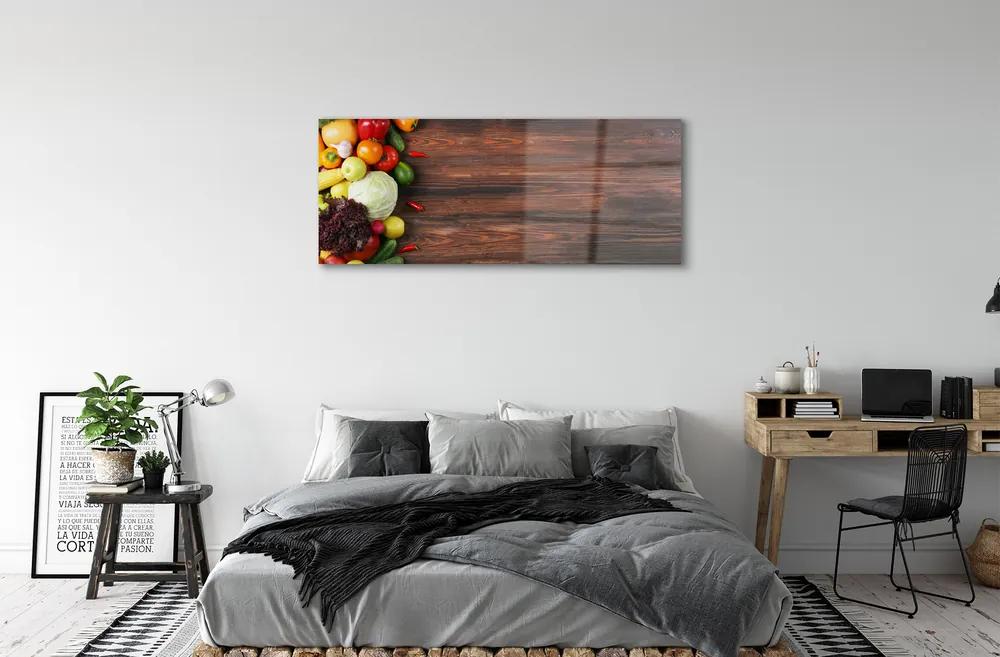 akrylový obraz Kukuřice pepř zelí 120x60 cm