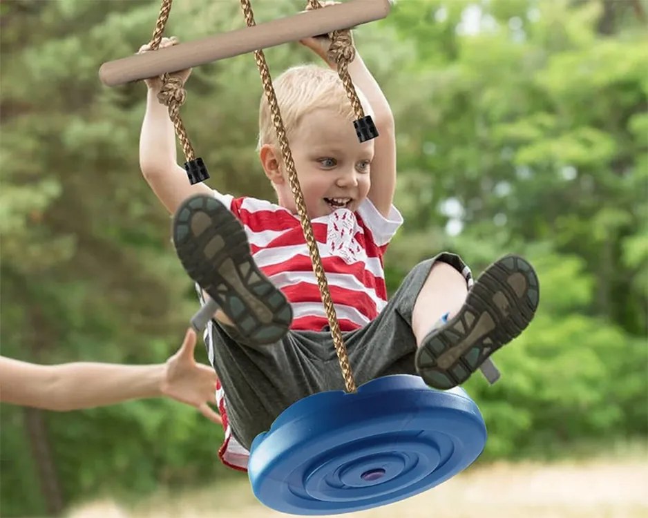 Verk Group Dětský kulatý disk zahradní houpačka lano silné