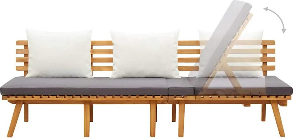 Zahradní denní postel 200x65 cm masivní akáciové dřevo 316263