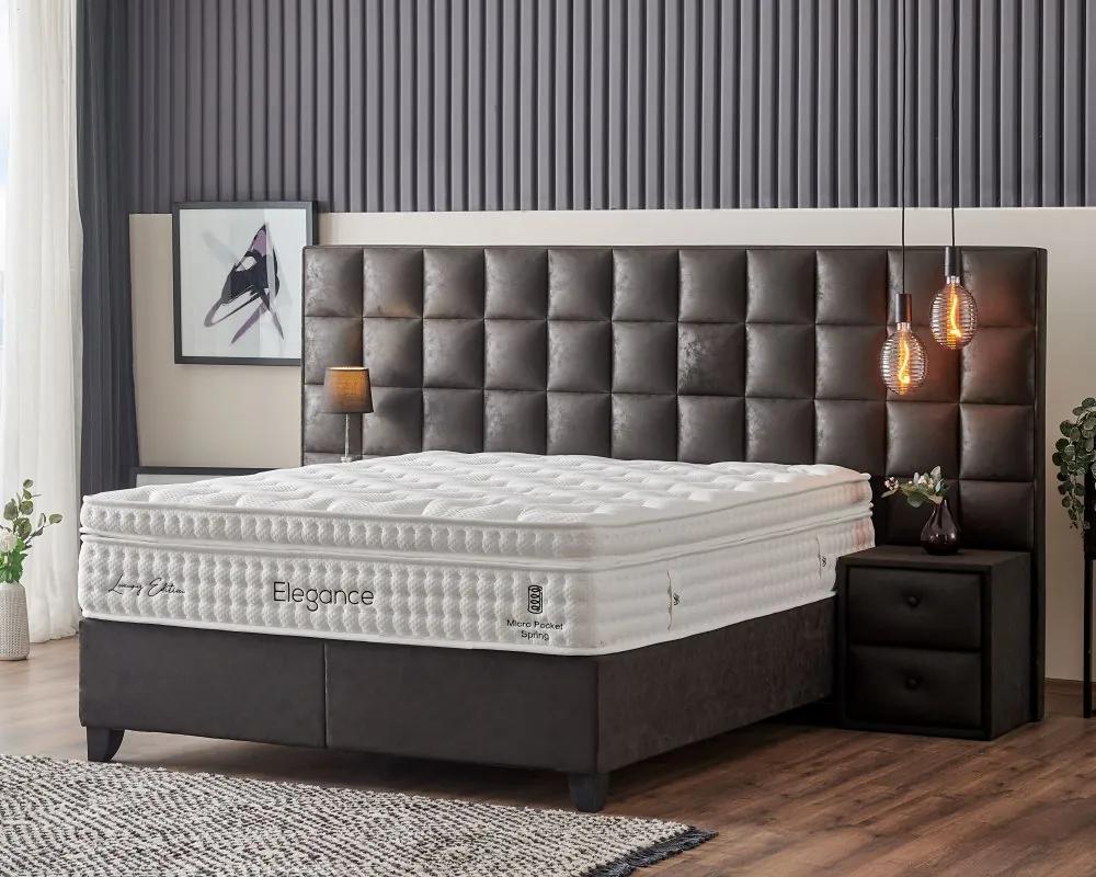 Čalouněná postel ELEGANCE - šedá 120 × 200 cm