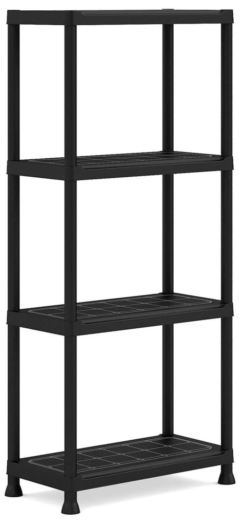 KIS-KETER Tribac 009503BK Regál Plus, 4 police, šířka 60 cm