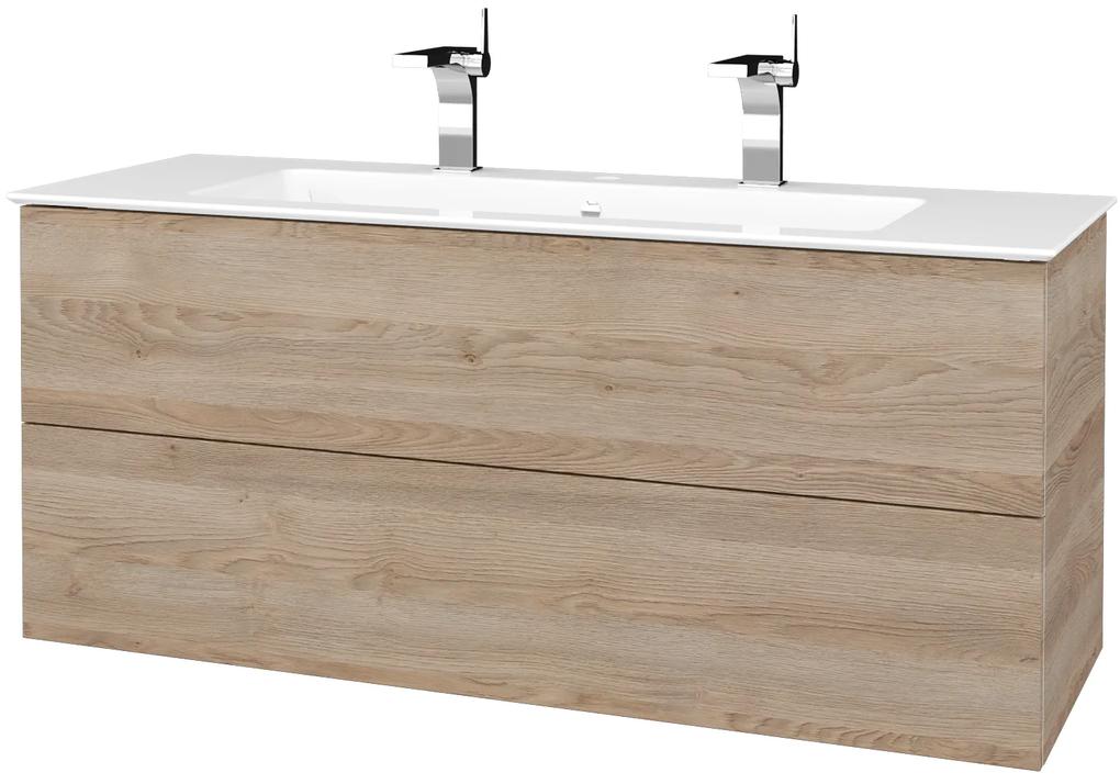 Dřevojas Koupelnová skříň VARIANTE SZZ2 120 (umyvadlo Pura) Varianta: N01 Bílá lesk / D06 Ořech