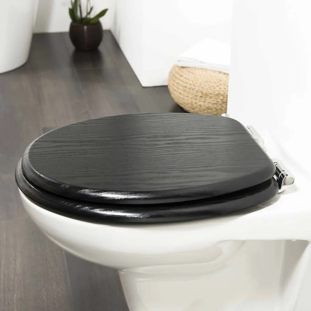 Tiger Wc Prkénko S Pomalým Sklápěním Blackwash Mdf Černé 252030746
