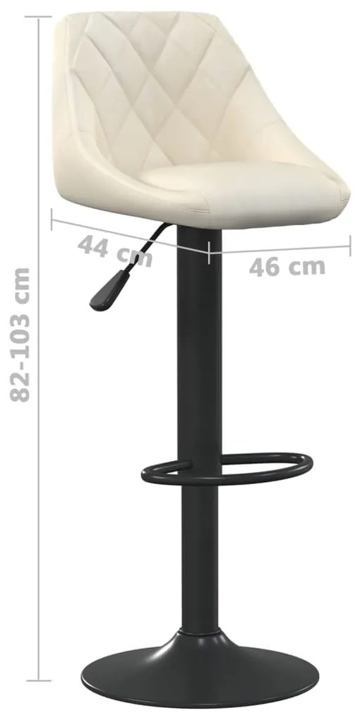 vidaXL Marketos Barová židle krémová samet