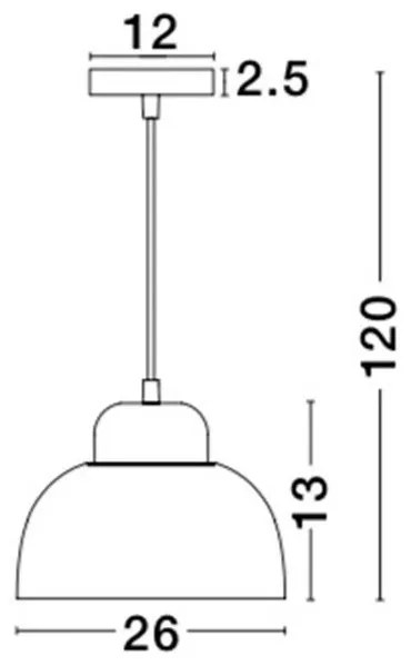 Nova Luce Závěsné svítidlo VICTORIA modrý a bílý hliník, E27 1x12W