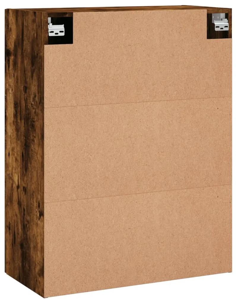 Nástěnné skříňky 2 ks kouřový dub kompozitní dřevo,  3197894