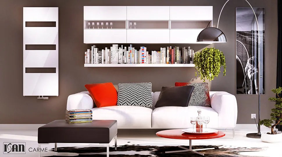 Isan Carme 1543 x 605 mm koupelnový radiátor bílý