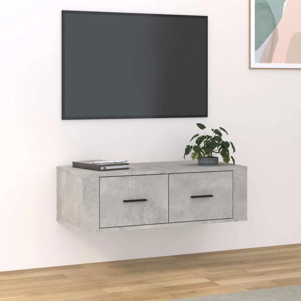 vidaXL Závěsná TV skříňka 80x36x25 cm kompozitní dřevo [816835] Barva: hnědý dub