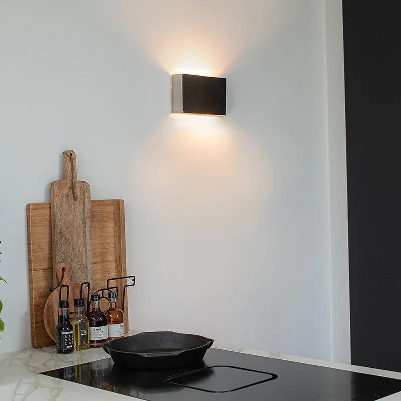 Moderní nástěnná lampa ocel - Otan