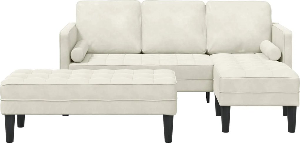 Set pohovek 2 ks Krémová Polyester 3329272
