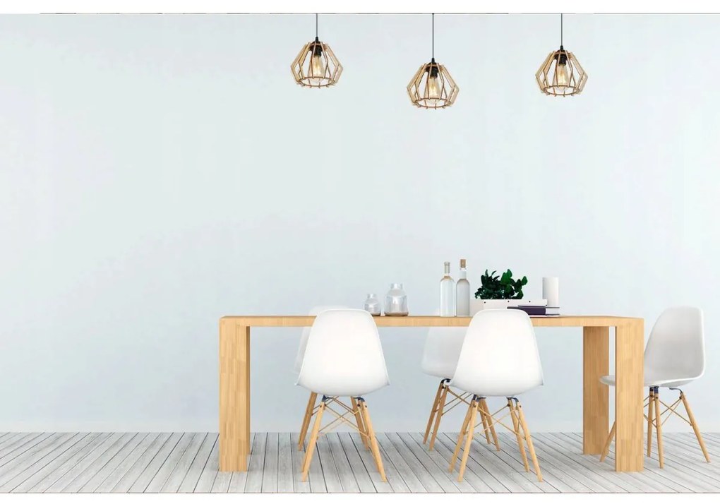 Závěsné svítidlo Timber, 1x dřevěné stínítko