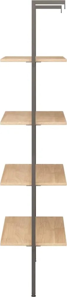 4patrová opěrná police světle hnědá a černá 64 x 35 x 152,5 cm 336382