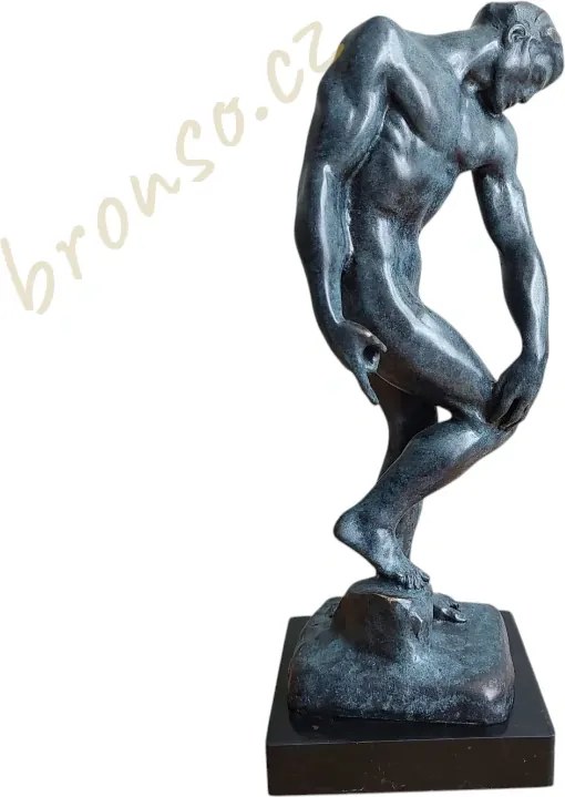 Adam – bronzová socha Rodin, stvoření člověka – umělecká dekorace