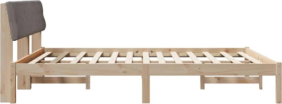 Rám postele Hnědá a taupe 180 x 200 cm Masivní borovicové dřevo 3394346