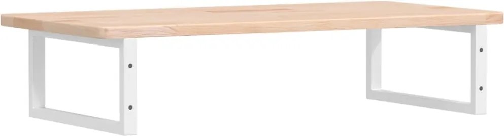 Deska pod umyvadlo nástěnná ocel a masivní dubové dřevo 3302384