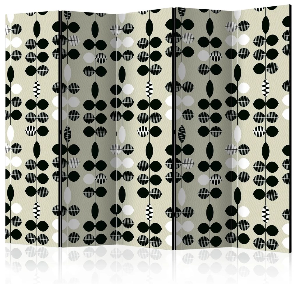 Paraván - Black and White Dots [Room Dividers] 225x172
