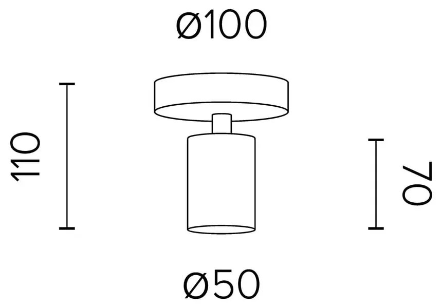 Černé stropní svítidlo Bulb Attack Cero