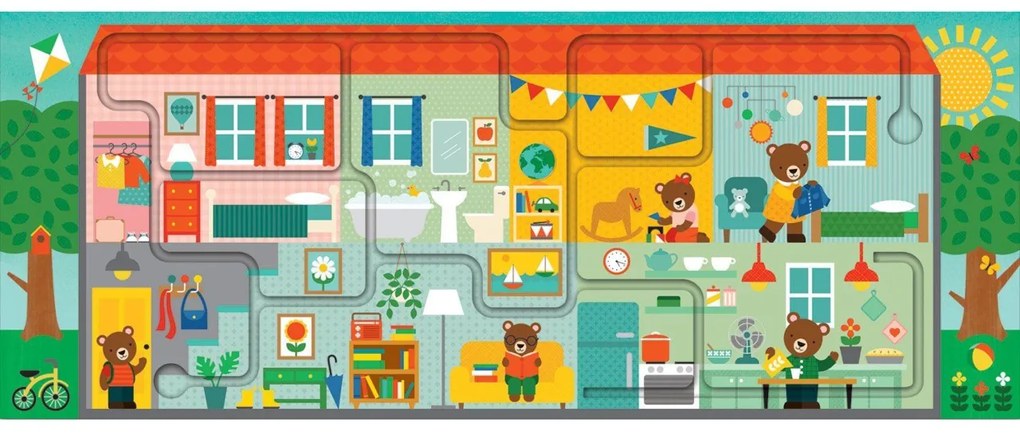 Petit Collage Bludiště a puzzle Náš domov