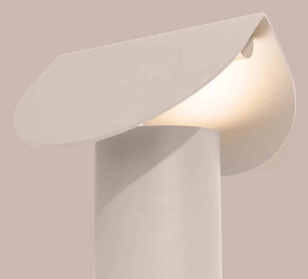 Béžová hliníková LED stolní lampa (výška 15 cm) BISCUIT – Thoro