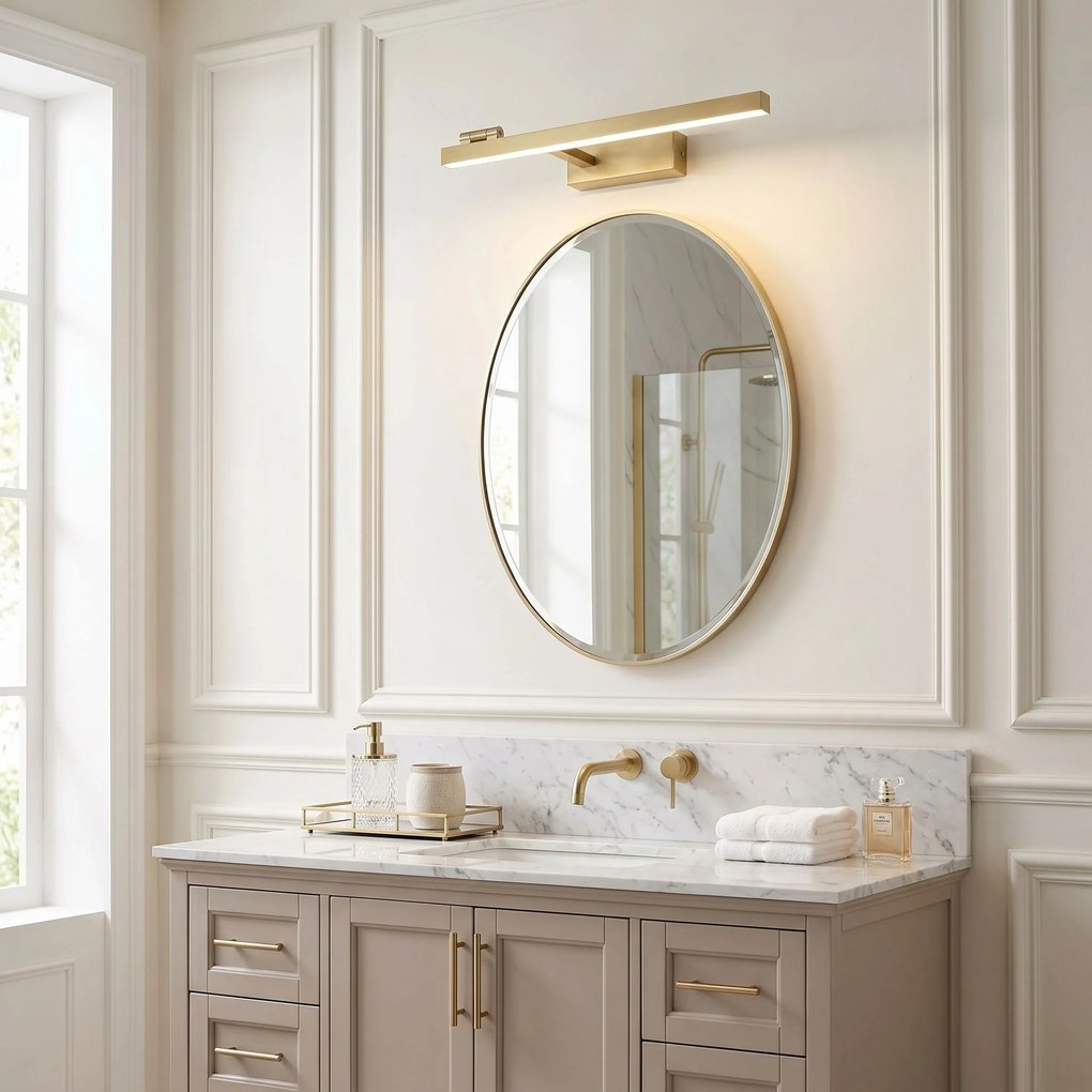 Toolight Rea, Koupelnové nástěnné LED svítidlo SWE031-1W 40cm Brush Gold, OSW-20130