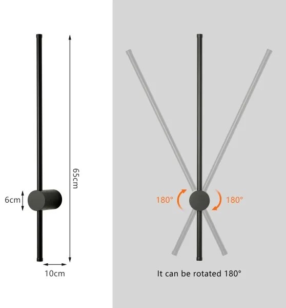 Brilagi - LED Venkovní nástěnné svítidlo AURA LED/12W/230V 4000K IP54 černá