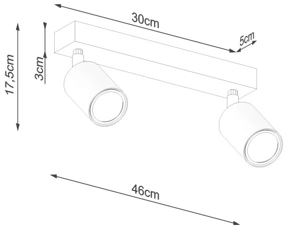 Sollux SL.1286 - Bodové svítidlo VERDO 2xGU10/10W/230V bílá