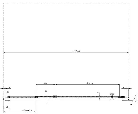 Ravak Nexty Sprchové dveře 120 cm, černá+transparent NDOP2-120 03OG0300Z1