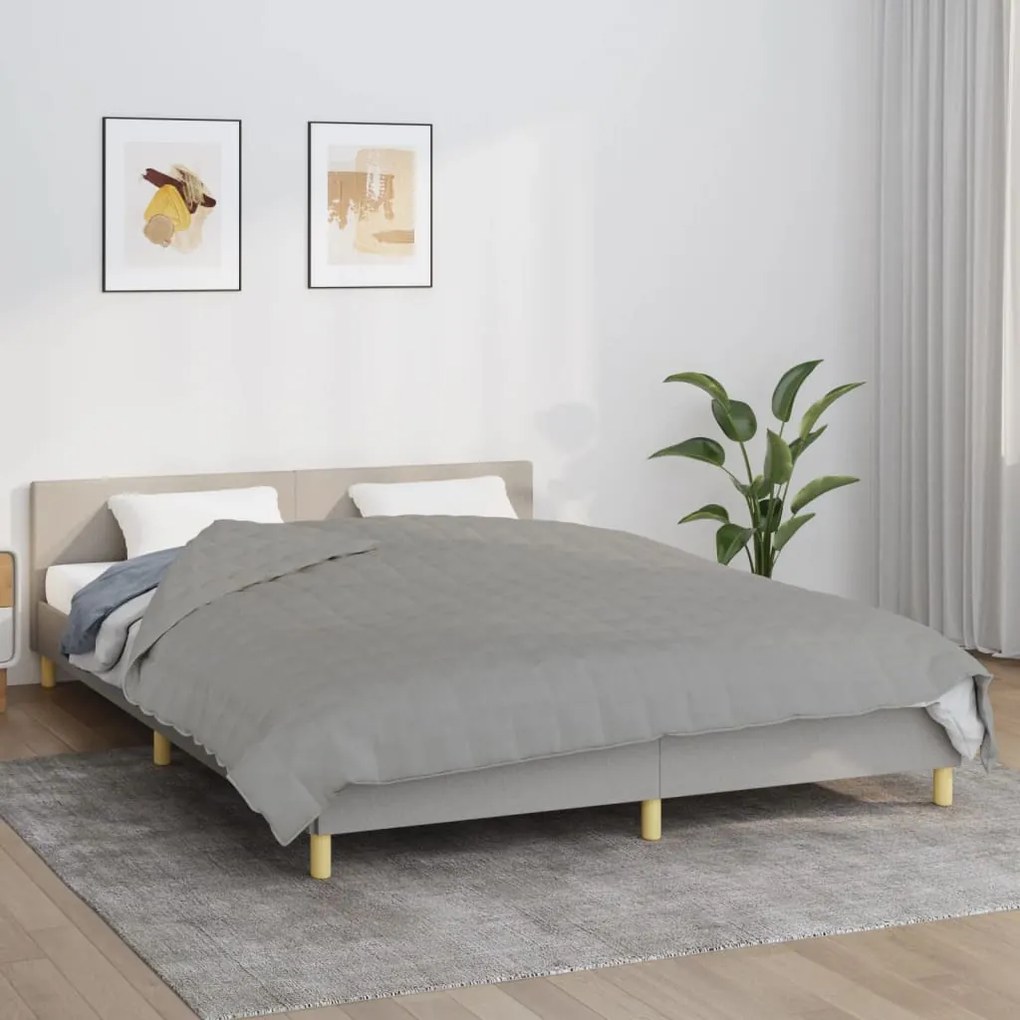Zátěžová deka šedá 200 x 230 cm 9 kg textil 3154786