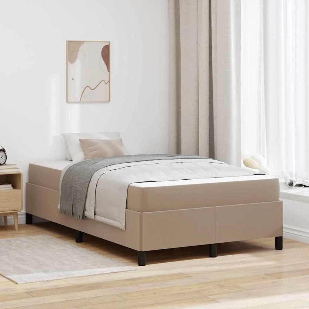 Rám postele s matrací Cappuccino 120 x 200 cm textil 3398998
