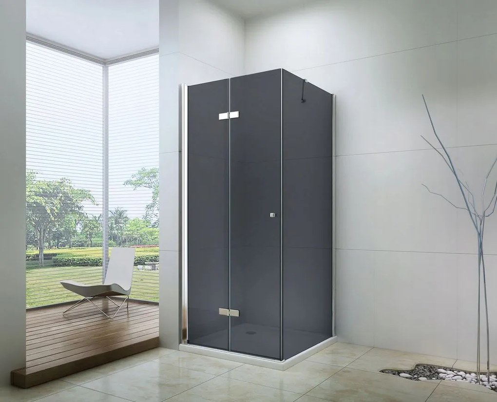 Mexen Lima sprchový kout 110x80cm, 6mm sklo, chromový profil-šedé sklo, 856-110-080-01-40