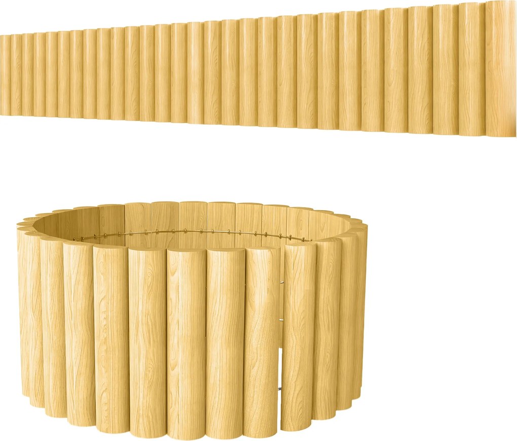 Outsunny dřevěný zahradní plot 176 x 30 cm — panely, zábrana pro mazlíčky, obruba záhonů, přírodní dřevo | Aosom