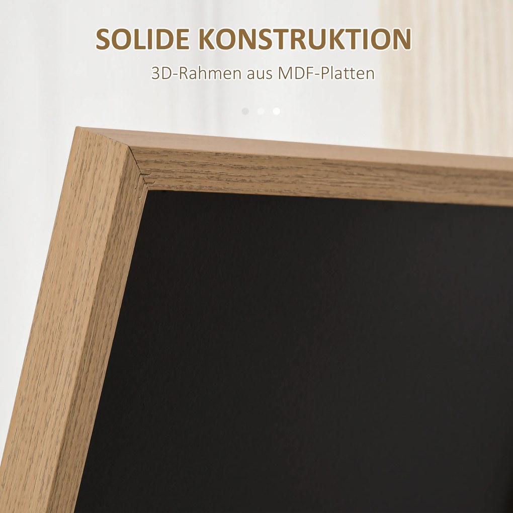 HOMCOM celotělové zrcadlo s podstavcem, volně stojící, 40 cm x 150 cm, přírodní