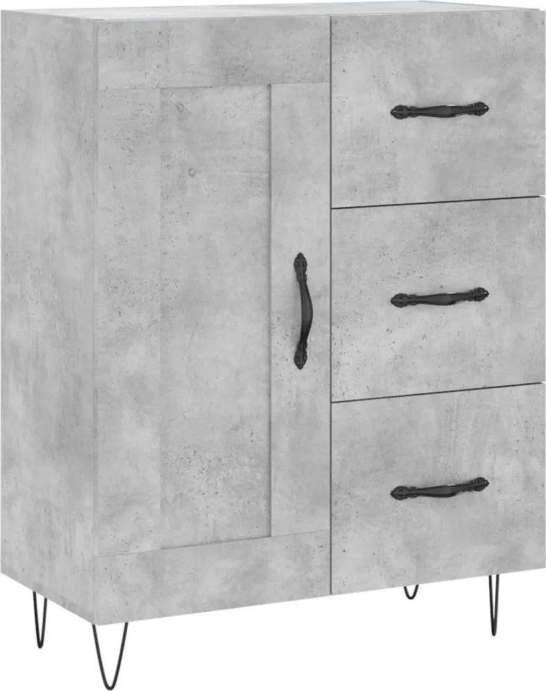 Skříň highboard betonově šedá 69,5x34x180 cm kompozitní dřevo 3198109