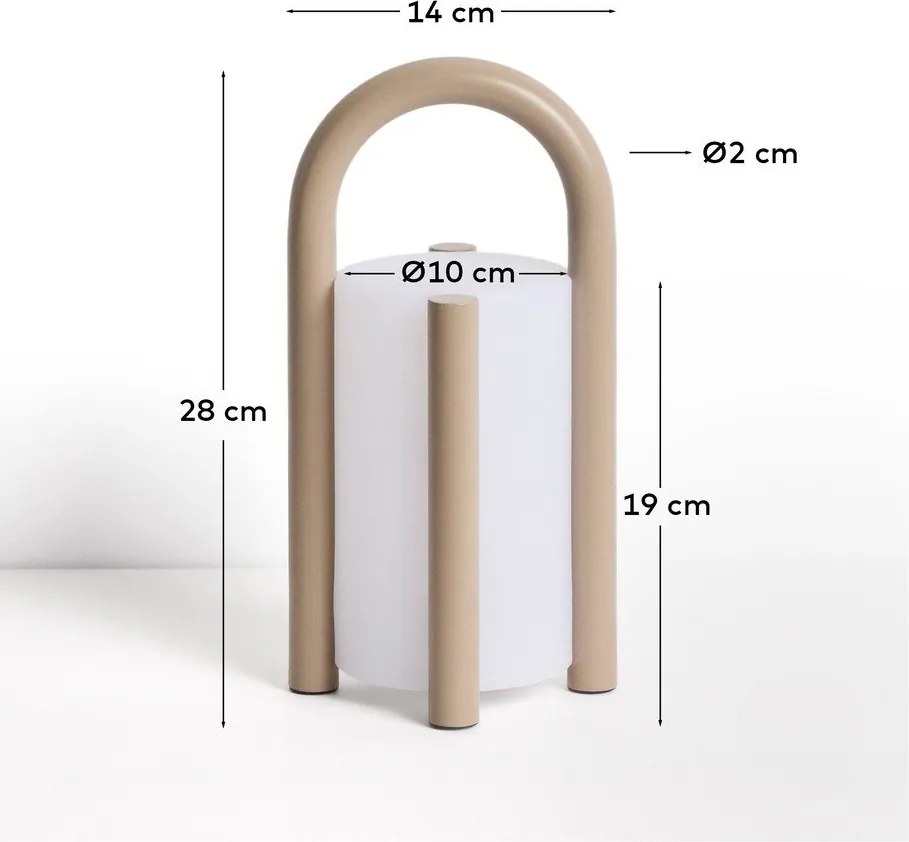 LED přenosné venkovní svítidlo na USB ø 14 cm Leros – Kave Home