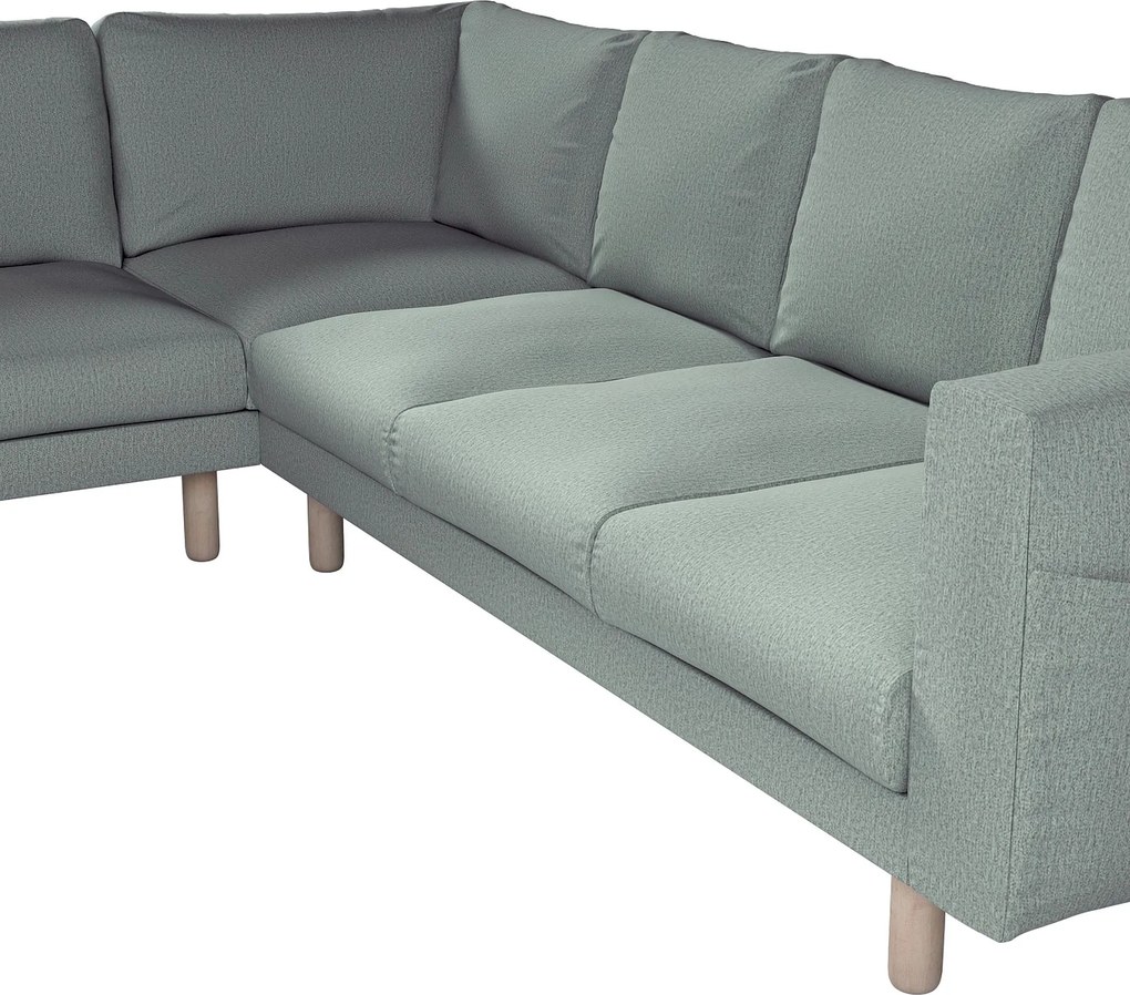 Potah na pohovku IKEA Norsborg rohová 5-místná barva zelená látka pletený vzor