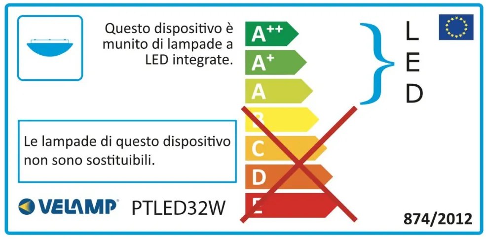VELAMP LED stropní svítidlo PTLED32W