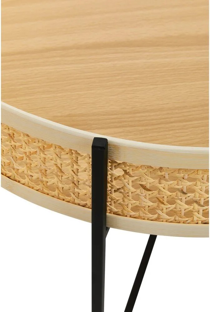 Ratanový kulatý konferenční stolek v přírodní barvě ø 60 cm Depok – Premier Housewares