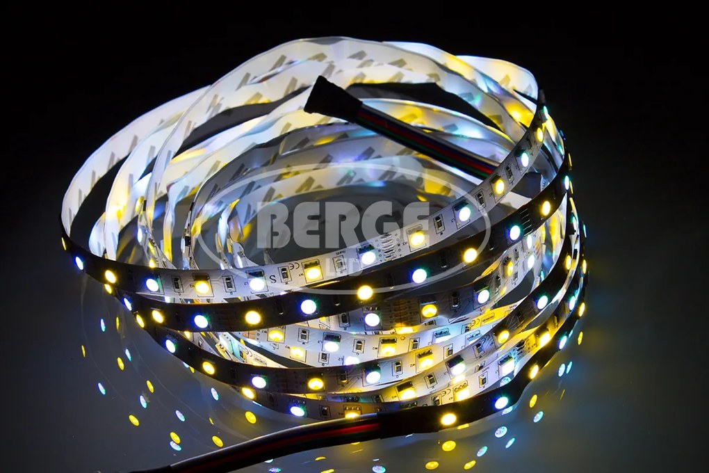 BERGE LED pásek - RGB+WW - SMD 5050 - 5m - 60LED/m - 14,4W/m - 2800L - IP20 - SADA