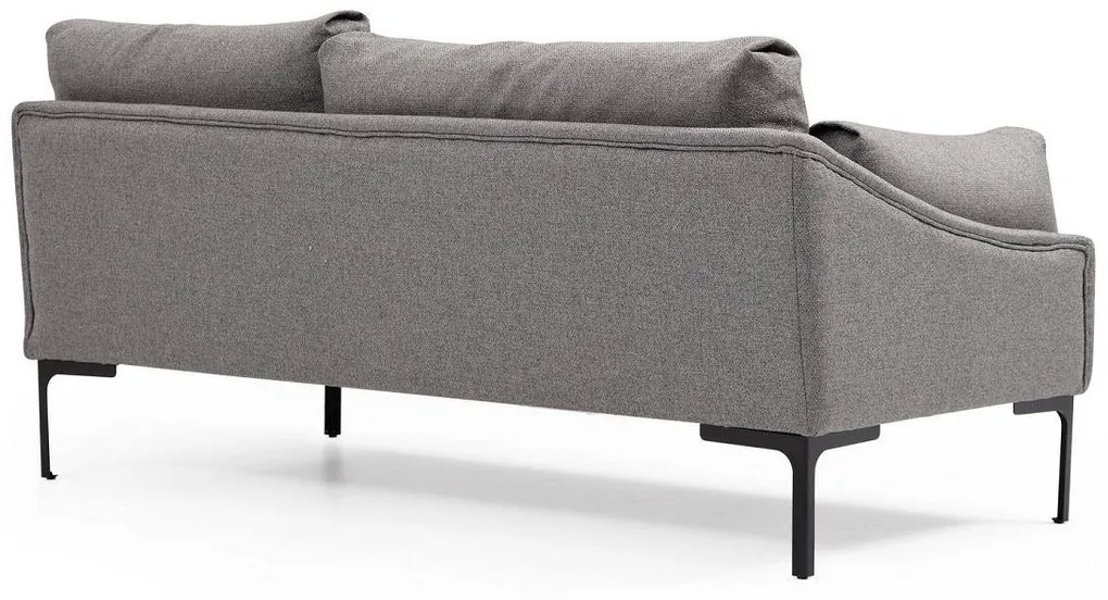 Designová rohová sedačka Pallavi 255 cm šedá - pravá