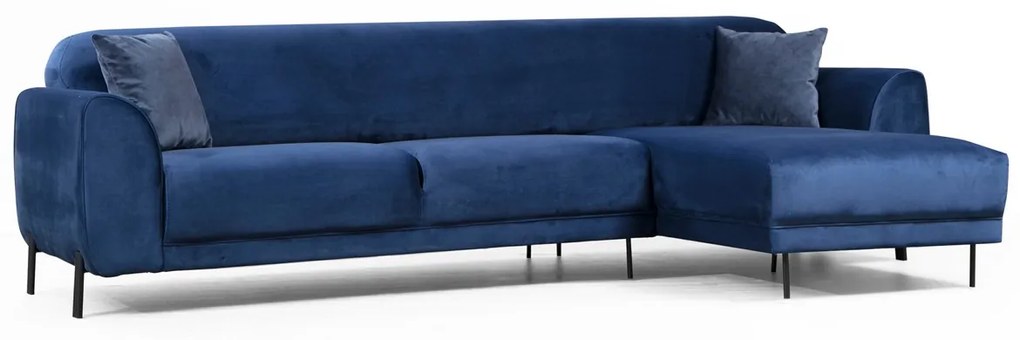 Designová sedačka Haylia 287 cm modrá - pravá